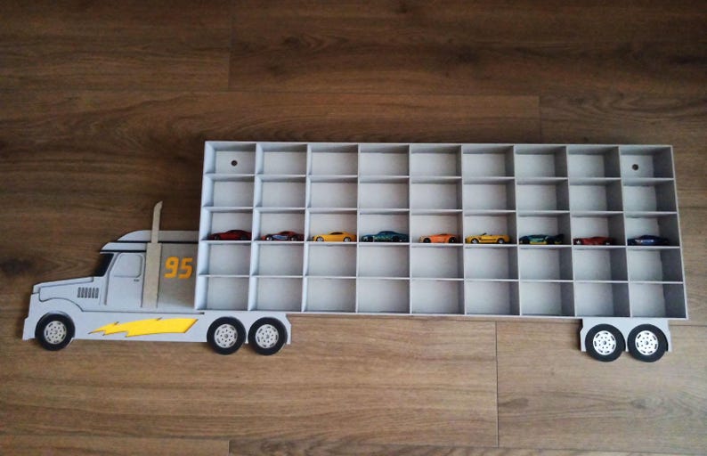 Hot Wheels Display for Wall Mount Mack Truck Car Shelves Hot Wheels ...