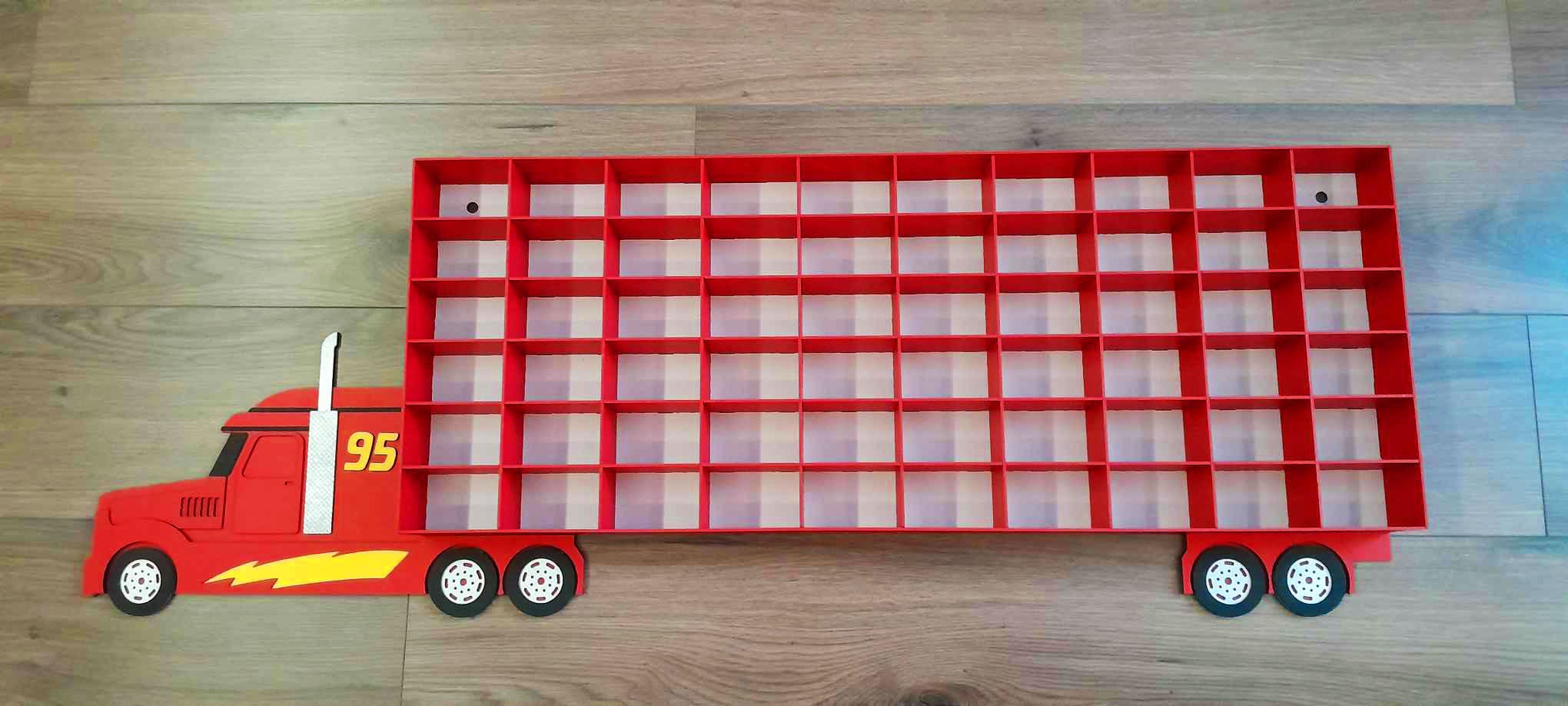 Car Storage Mack Truck Cars Display Car Shelf 60 Section Unique Gifts ...