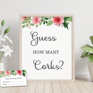 Guess How Many Corks, Bridal Shower Games, Printable Bridal Shower ...