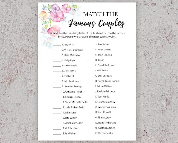 Names Of Famous Couples