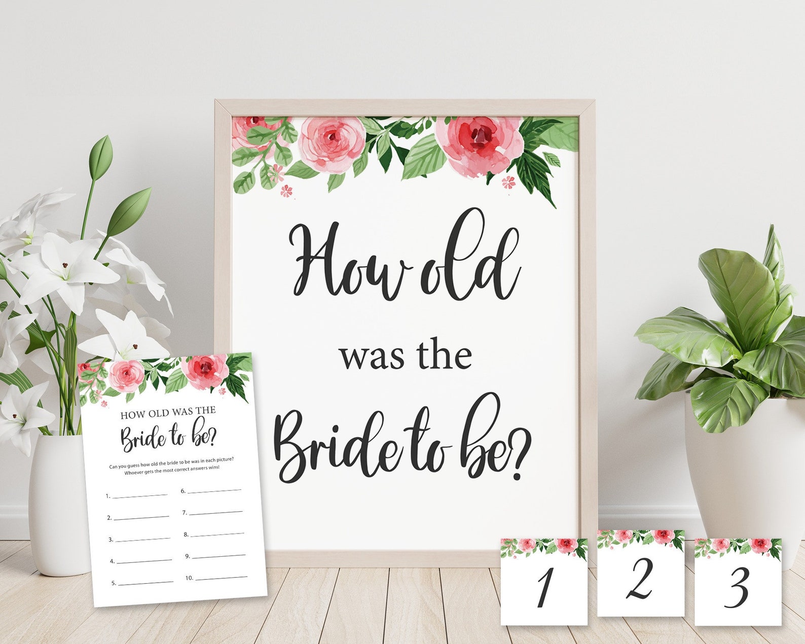 How Old Was the Bride to Be, Bridal Shower Games, Printable Bridal ...