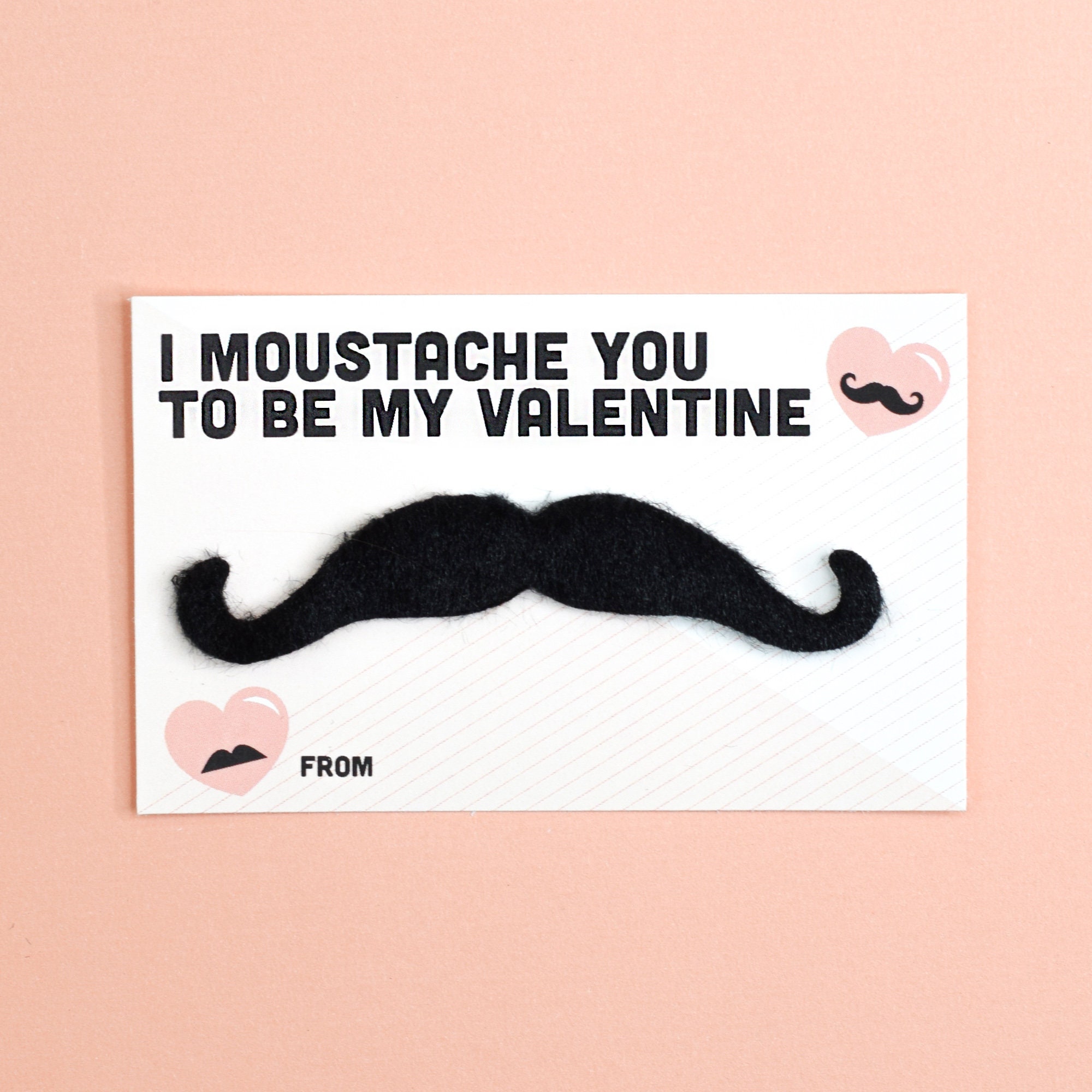 Moustache Valentine Card Printable - Instant Download - Etsy