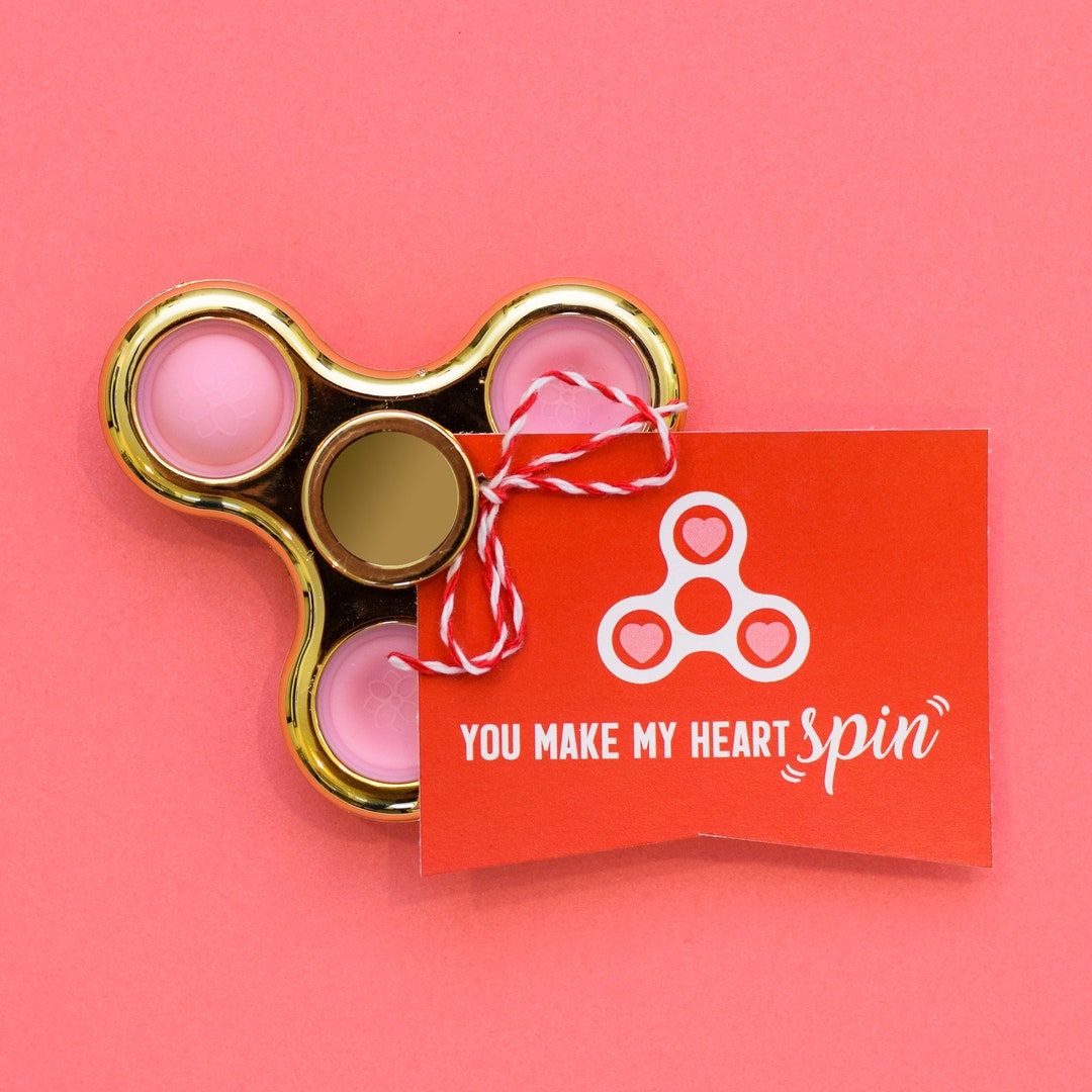 Fidget Spinner Valentine Tag Printable - Instant Download - Etsy