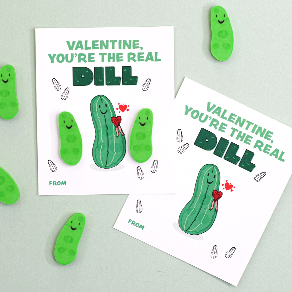 Pickle Valentine Printable - Instant Download - Etsy