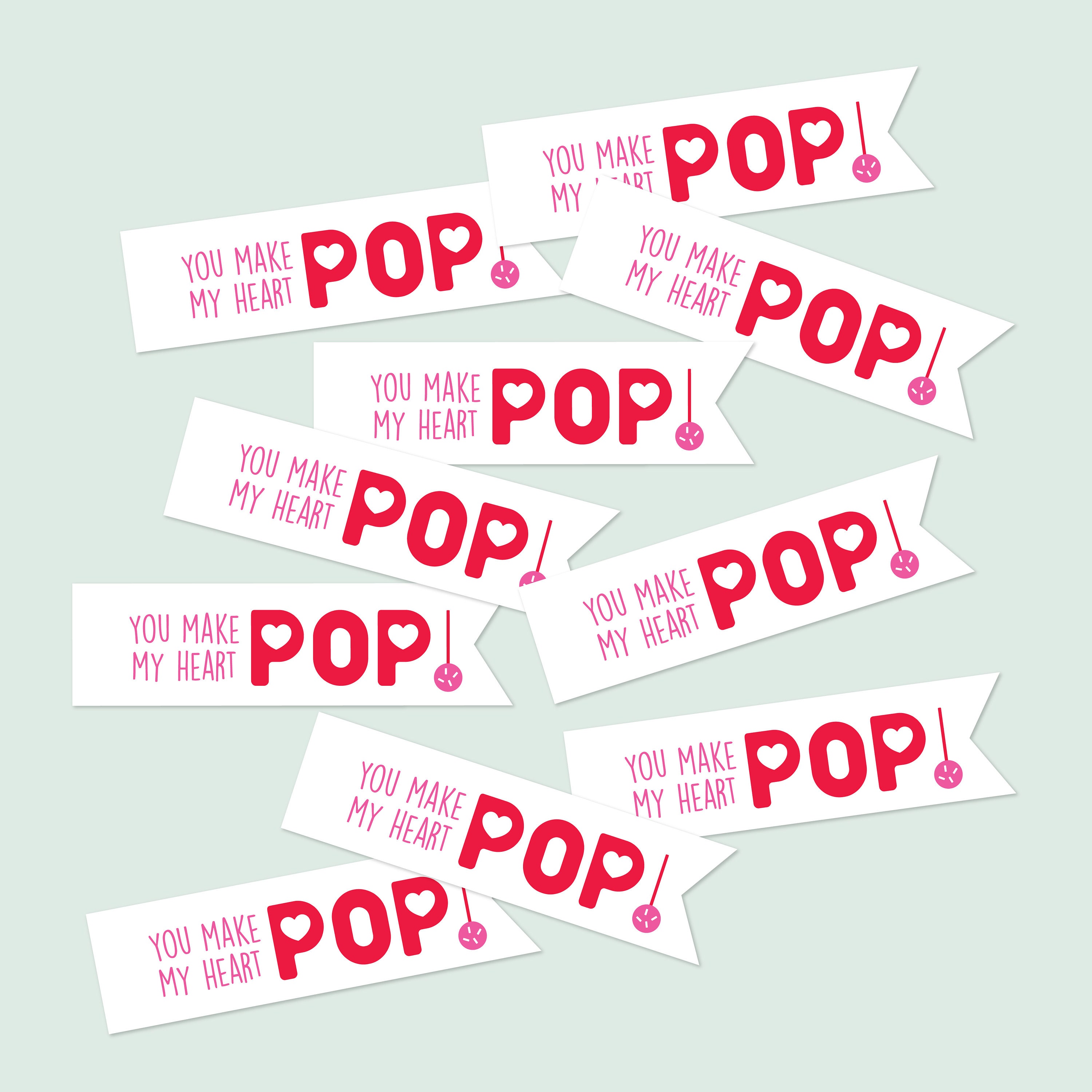 Editable Cake Pop Valentine Tag Printable Instant Download, Instantly ...