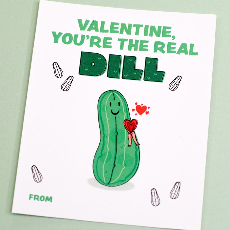 Pickle Valentine Printable - Instant Download - Etsy