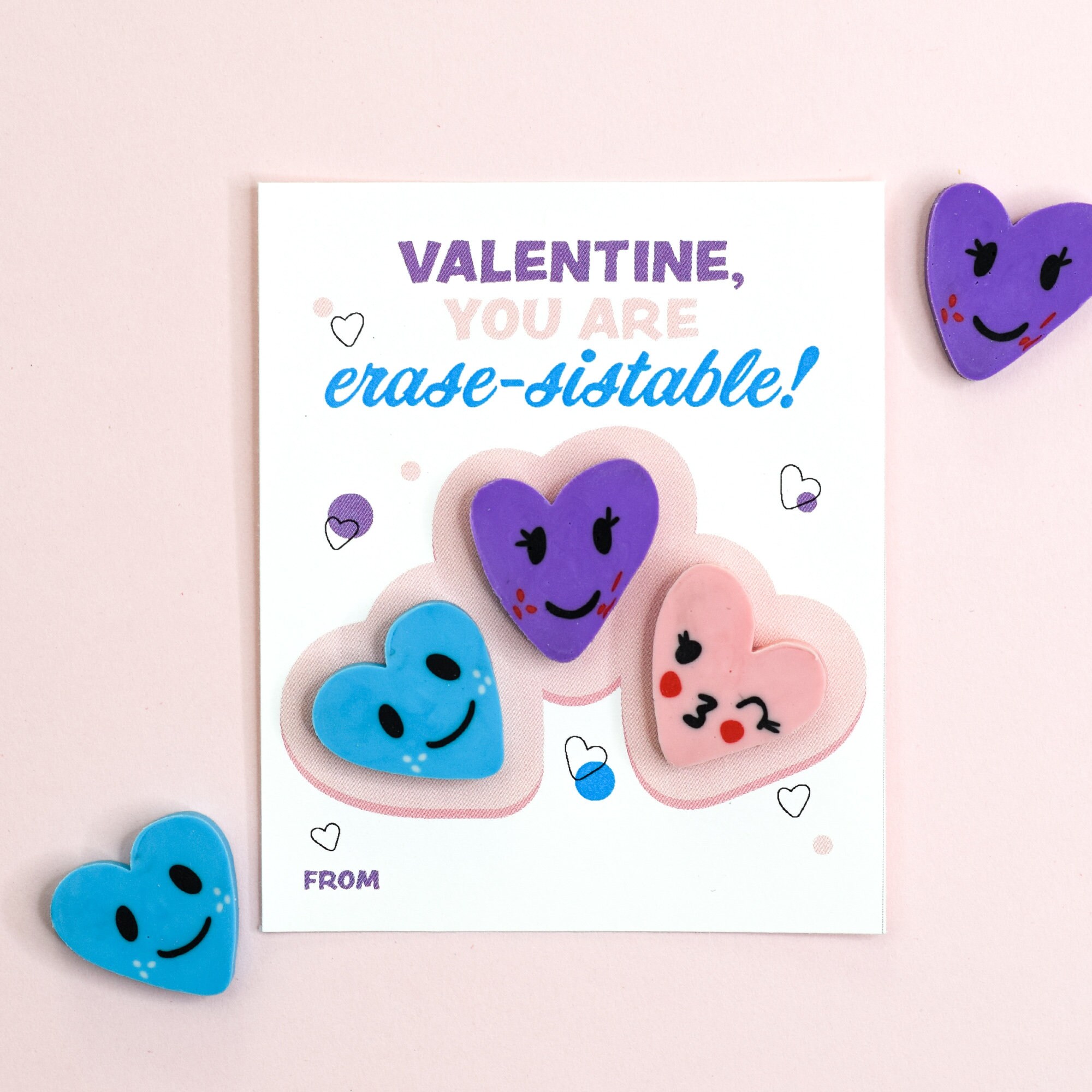 Heart Eraser Valentine Printable - Instant Download - Etsy