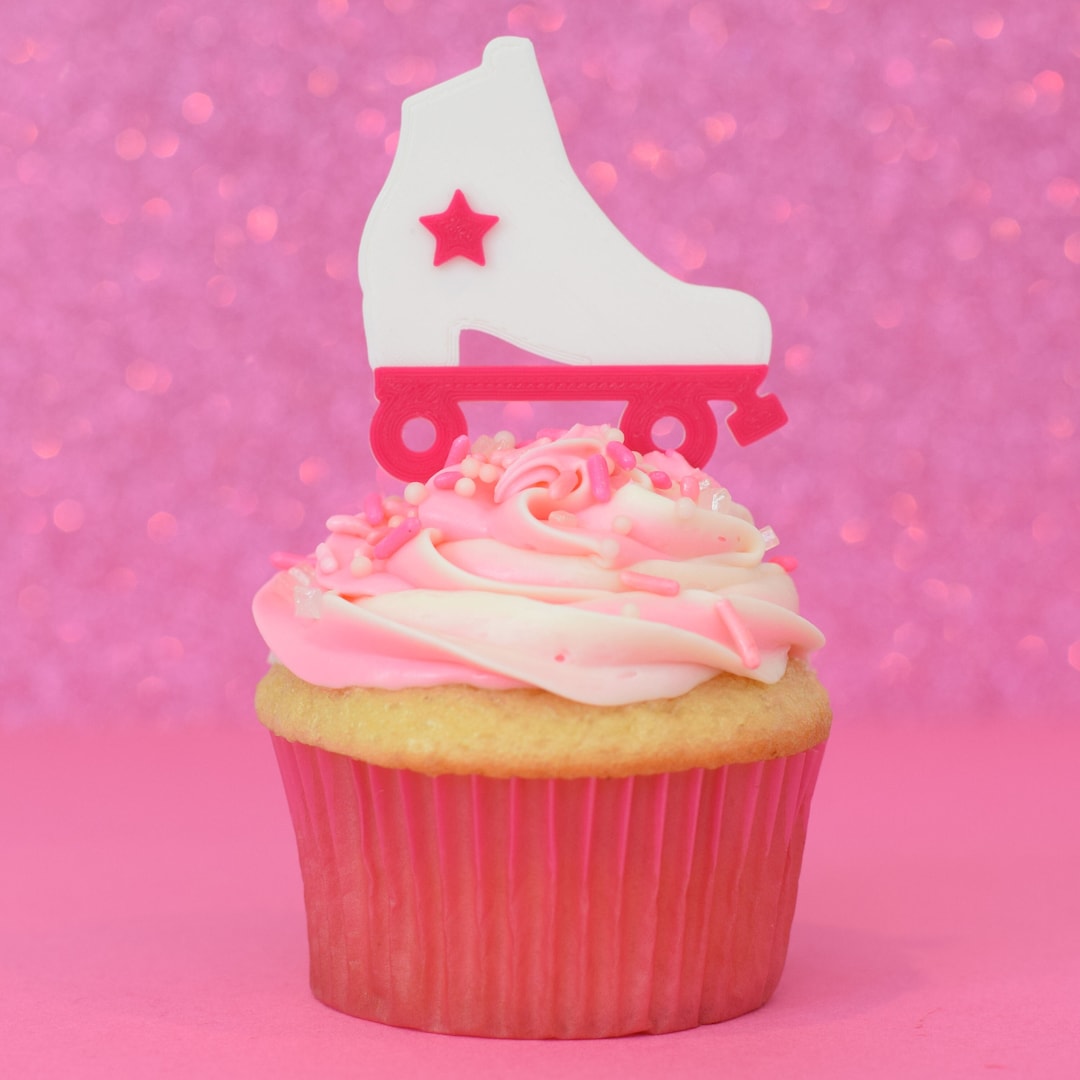Roller Skate Cupcake Toppers - Set of 6 3D Printed Plastic - Etsy