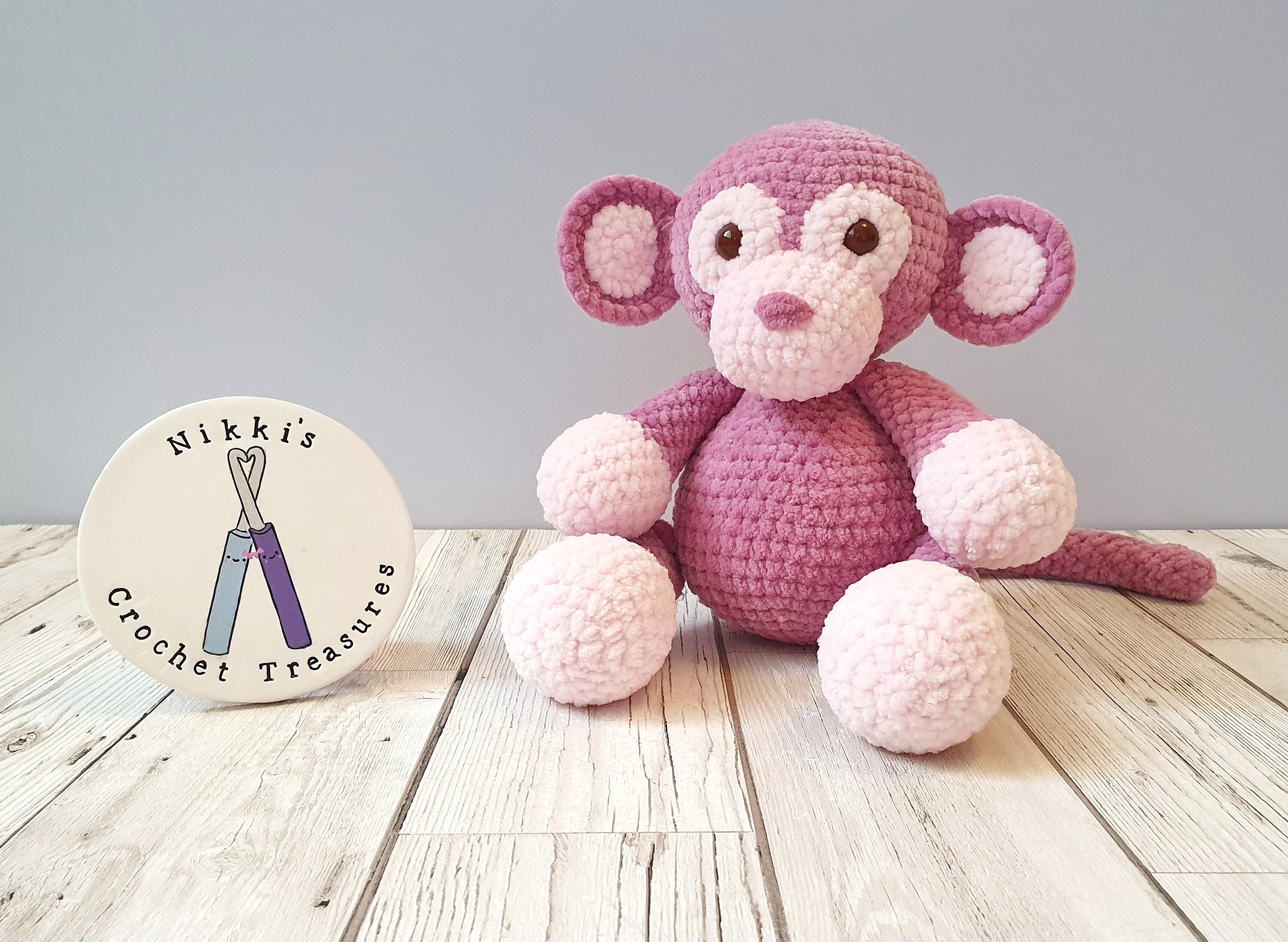 Crochet monkey plush soft toy | Etsy