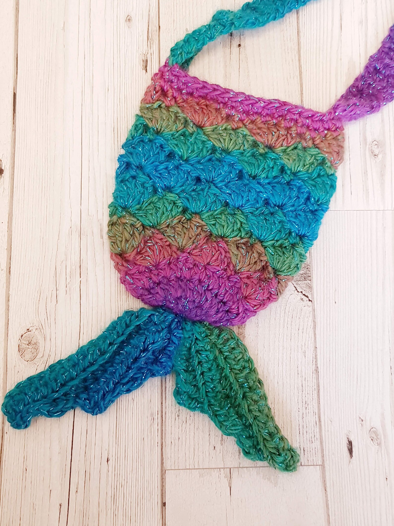 Mermaid Tail Handbag Crochet Mermaid Children's Bag - Etsy