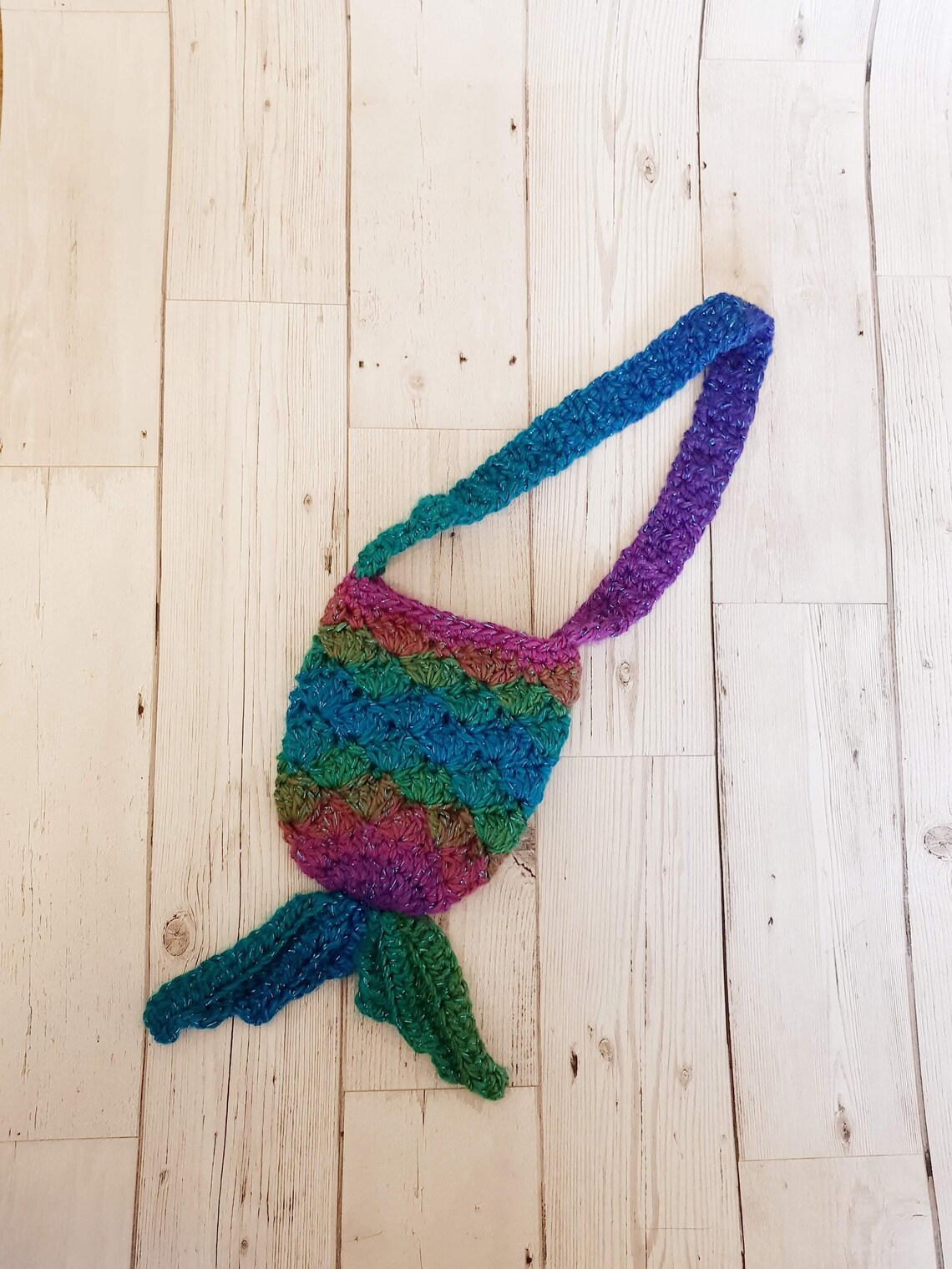 Mermaid tail handbag crochet mermaid children's bag | Etsy