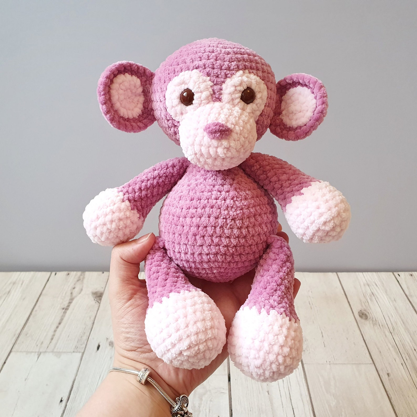 Crochet monkey plush soft toy | Etsy