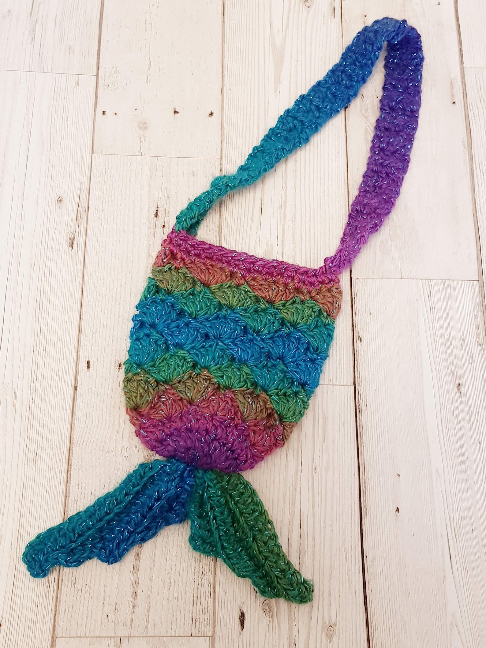 Mermaid Tail Handbag Crochet Mermaid Children's Bag - Etsy