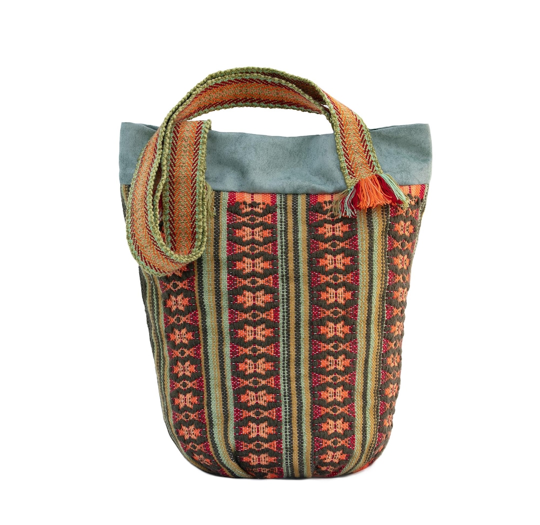 Ukraine Tote Bag, Woven Eco Handmade Bag for Women, Hippie Olive ...
