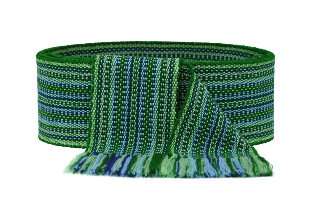 Woven Belt Hand Woven Sashes Cossack Belt Green Long Krayka - Etsy