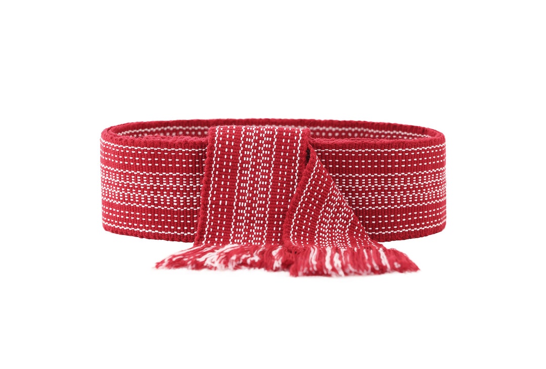 Woven Belt, Red Ukrainian Sash, Handwoven Ribbon for Embroidery Sash ...