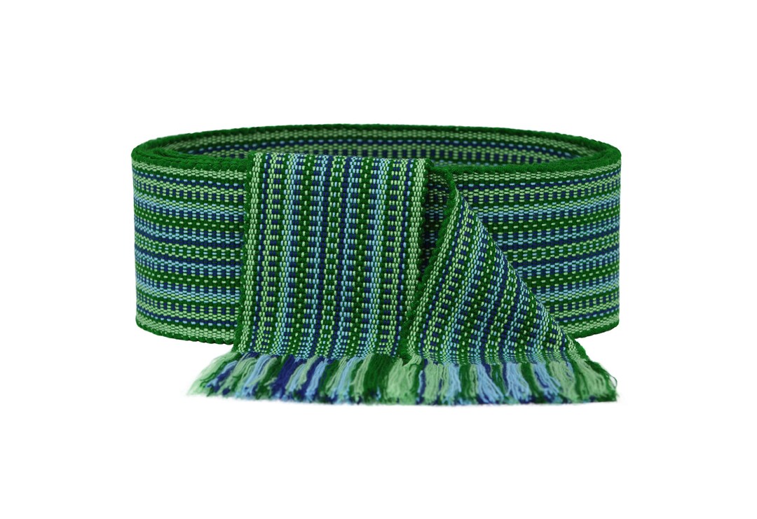 Woven Belt Hand Woven Sashes Cossack Belt Green Long Krayka Ukrainian ...