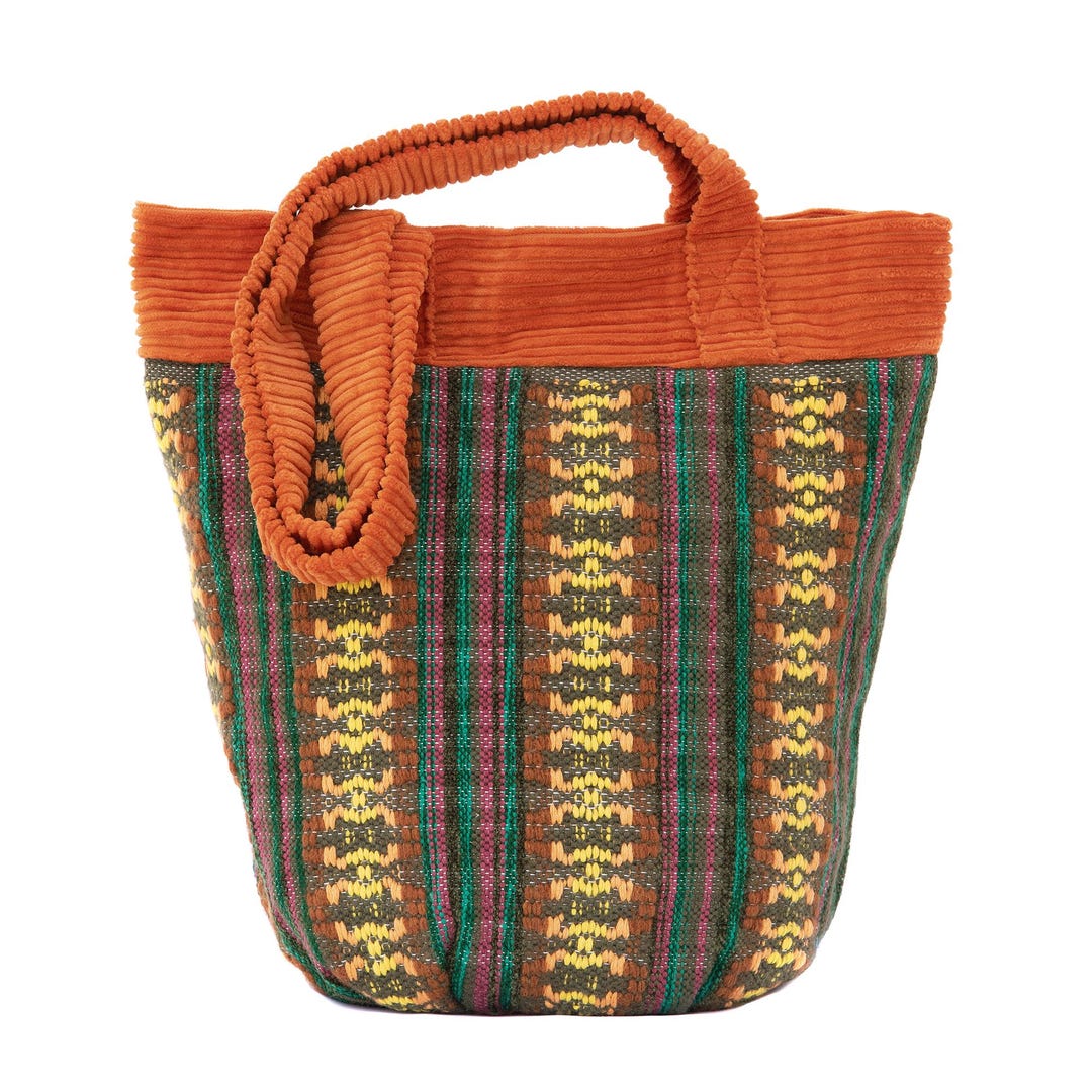 Orange Woven Tote Bag, Ukrainian Handbags, Designer Crossbody Purse ...