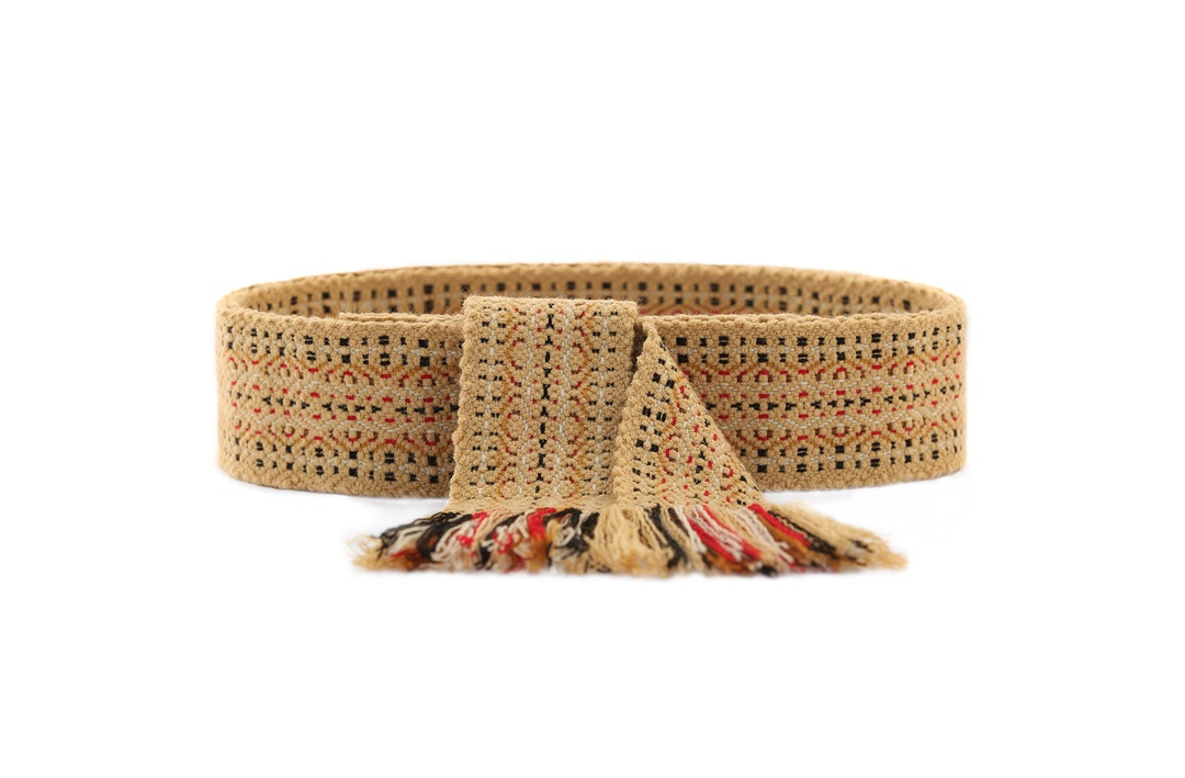 Woven Belt Beige Hand Woven Long Strap for Men Ethnic Handwoven Textile ...