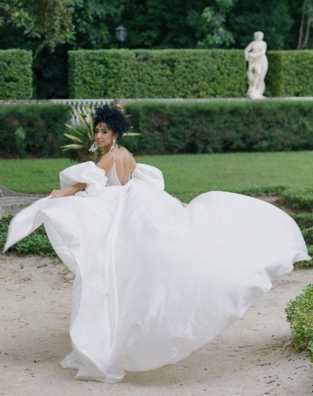 Bicep Mikado Cape With Long Train - Etsy