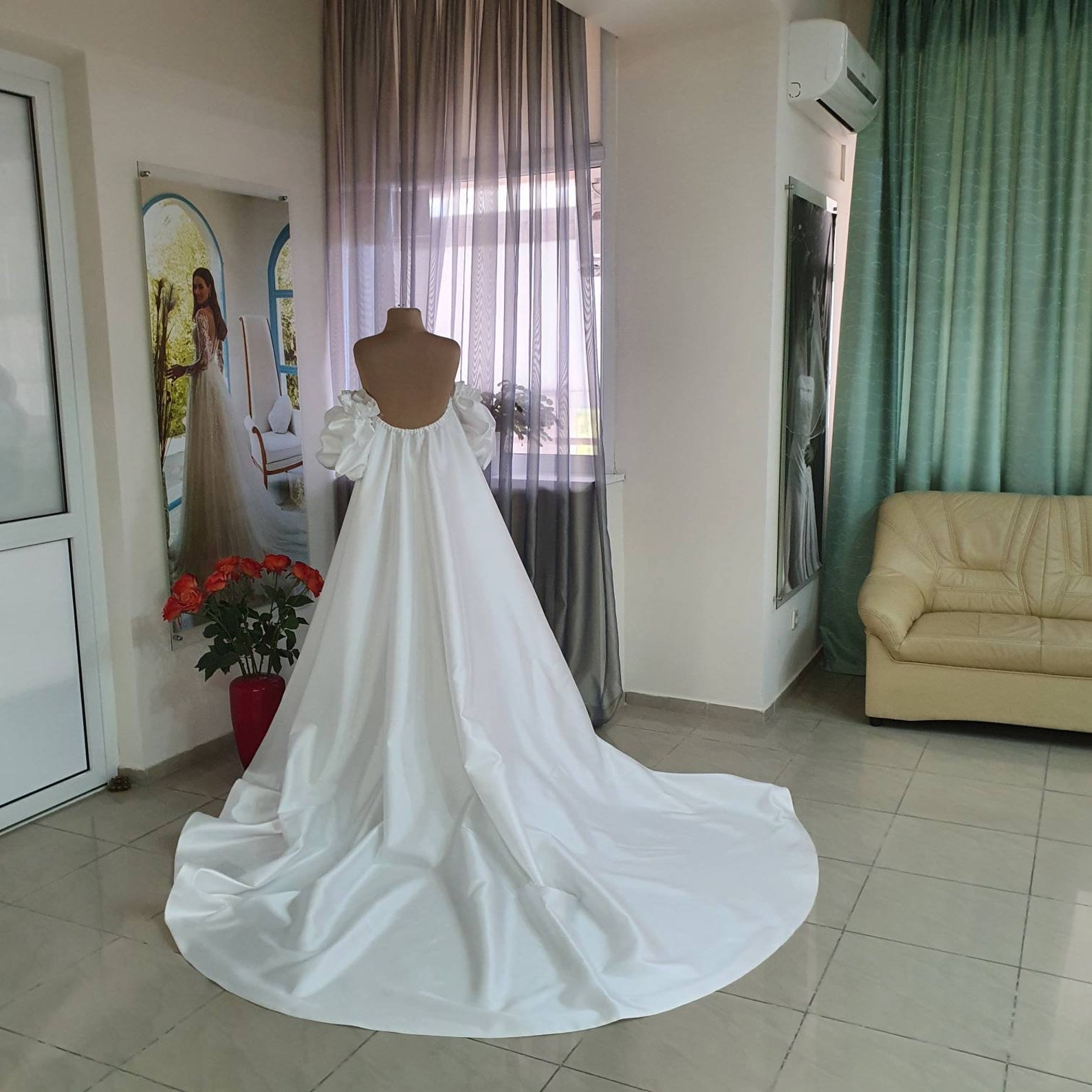 Bicep Mikado Cape With Long Train - Etsy