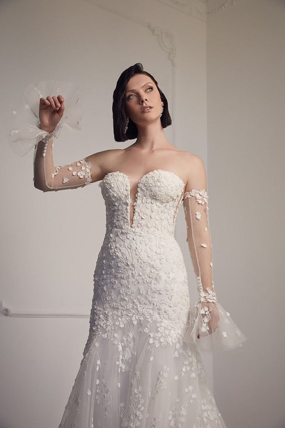 Removable Bicep Bridal Sleeves Bicep Wedding Sleeves - Etsy