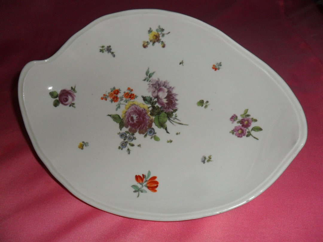 Rococo Antique Tray, in Porcelain, Decorated by Hand, Marked: Vienna ...