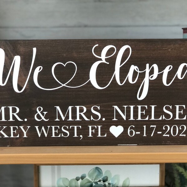 We Eloped - Etsy