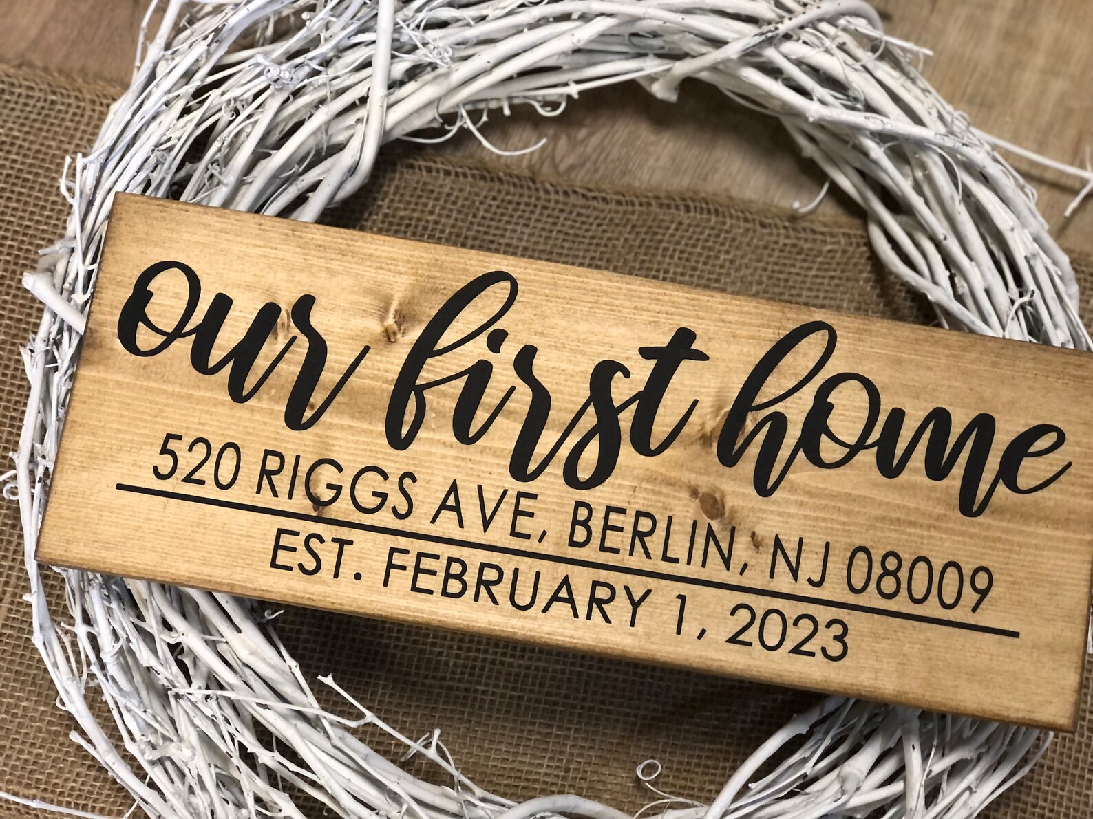 New Home Sign our First Home With Address and - Etsy