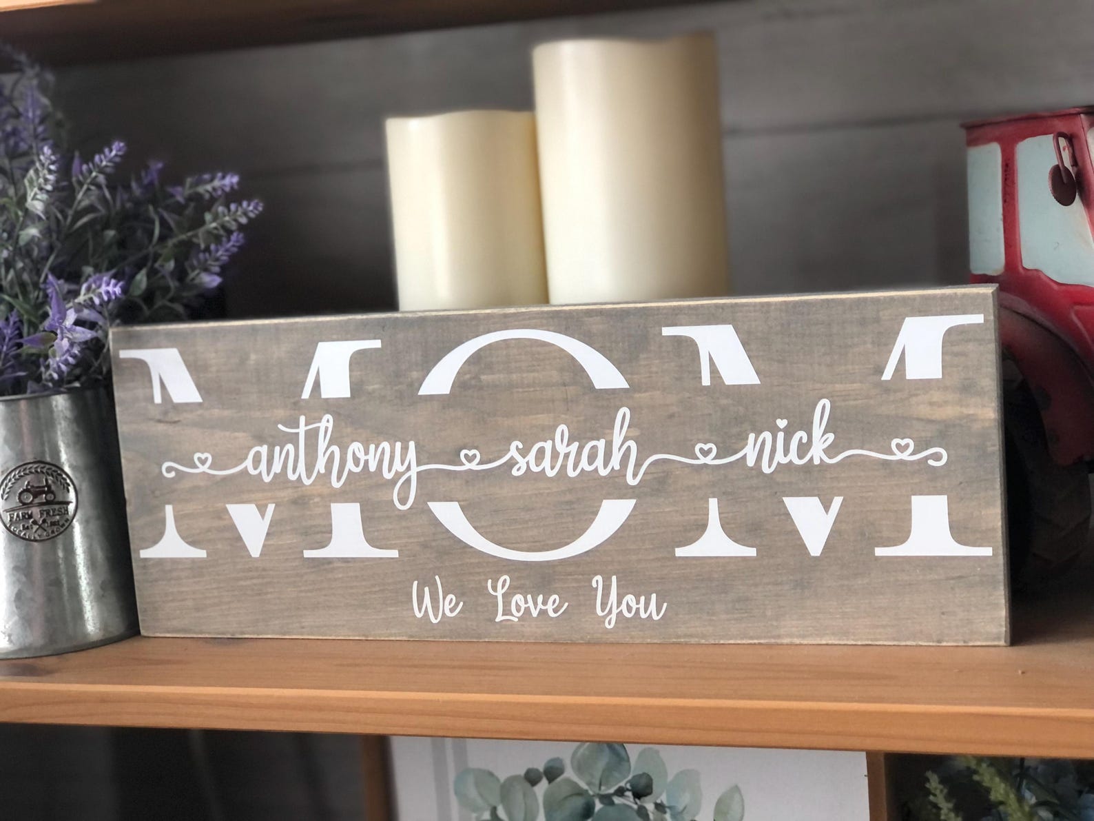 Customizable Mama Sign: Rustic Children's Names Wood Decor - Etsy