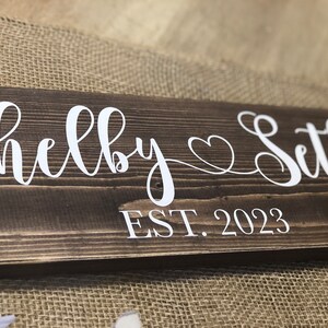 Couples Name Sign With Heart Valentine's Day Gift Customizable Wedding ...