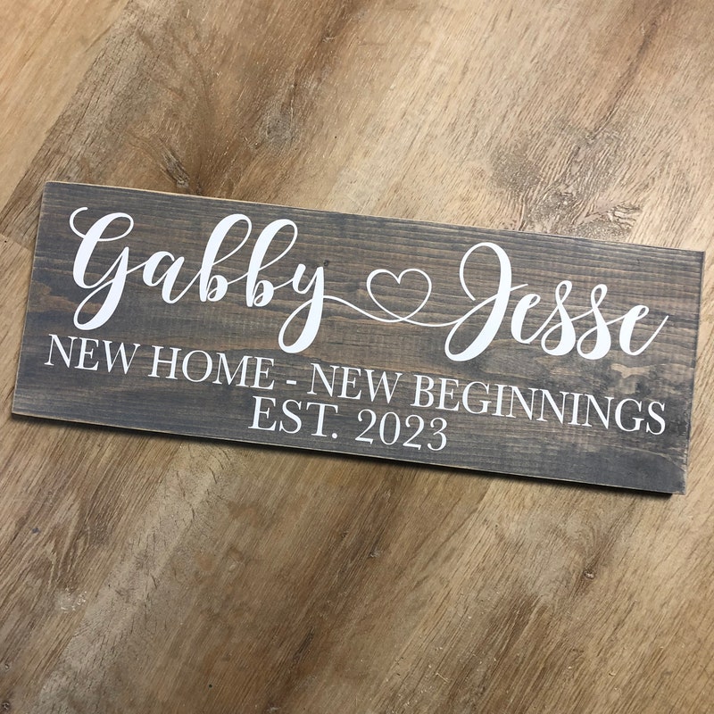 Home Established Sign - Etsy