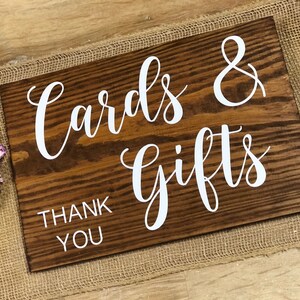 Wedding Real Wood Sign "cards & Gifts Thank You" Farm Country Rustic ...