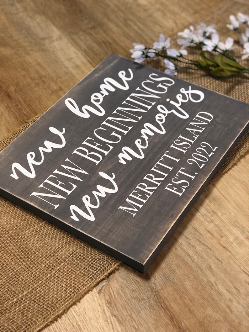 New Home House Warming Real Wood Sign new Home New - Etsy