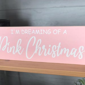 Pink Christmas Sign: Glitter Holiday Decor, Girly Xmas Gift - Etsy