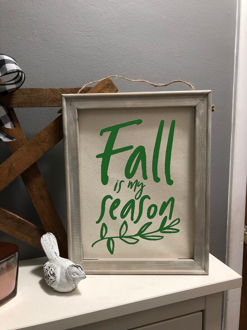 Fall Framed Sign fall is My Season Canvas | Etsy