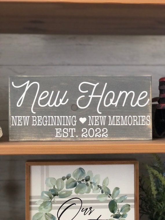 New Home House Warming Sign new Home New Beginning New - Etsy