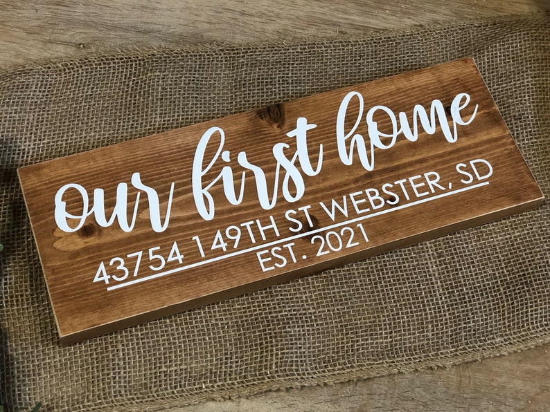 New Home Sign our First Home With Address and - Etsy
