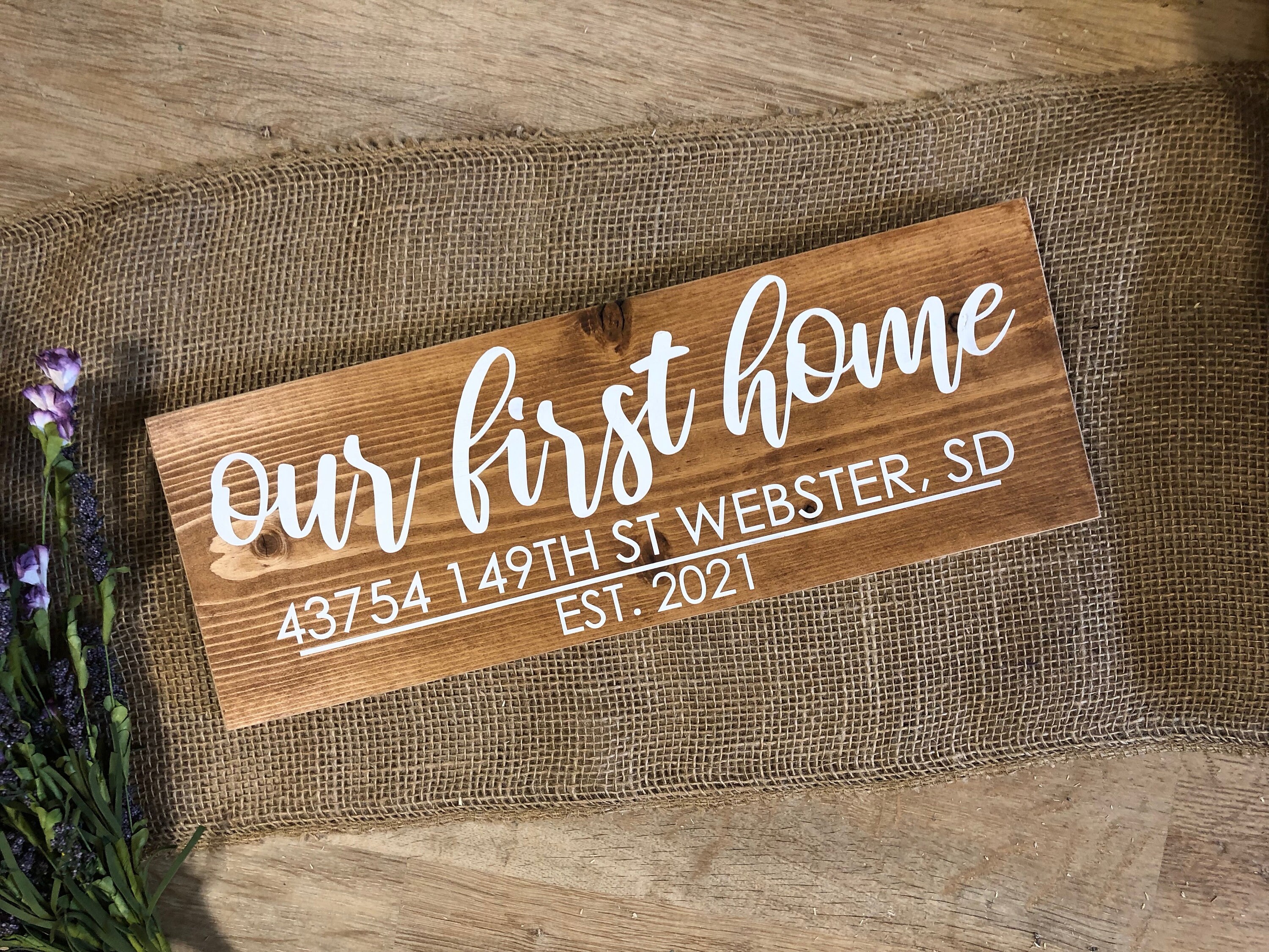 New Home Sign our First Home With Address and - Etsy