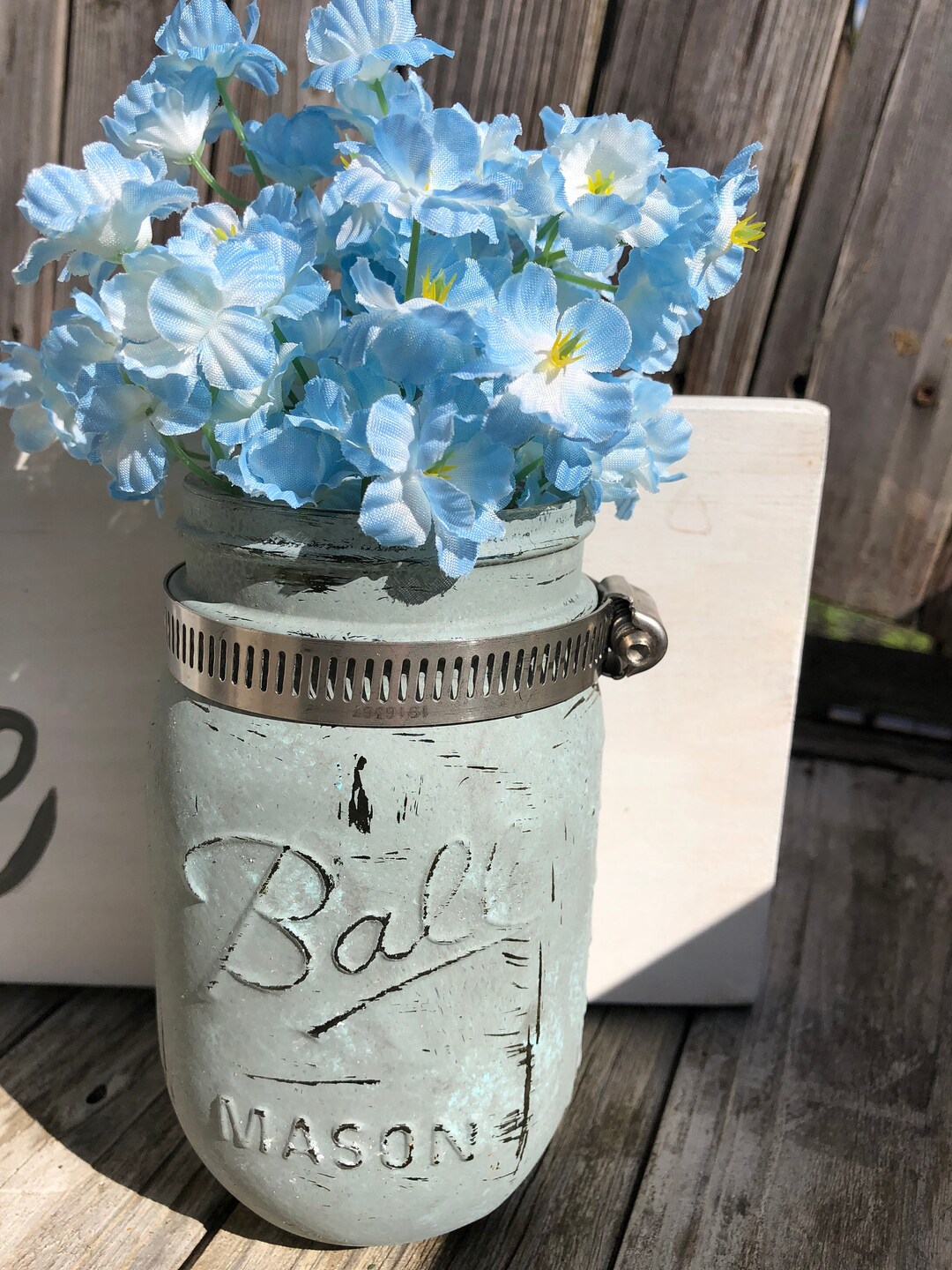 Hand Painted Pint Size Mason Jar *customizable* Farmhouse Country ...