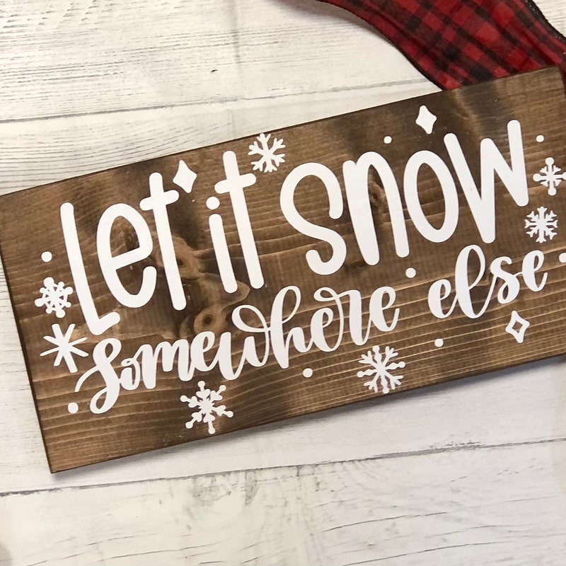 Snow Wood Sign - Etsy