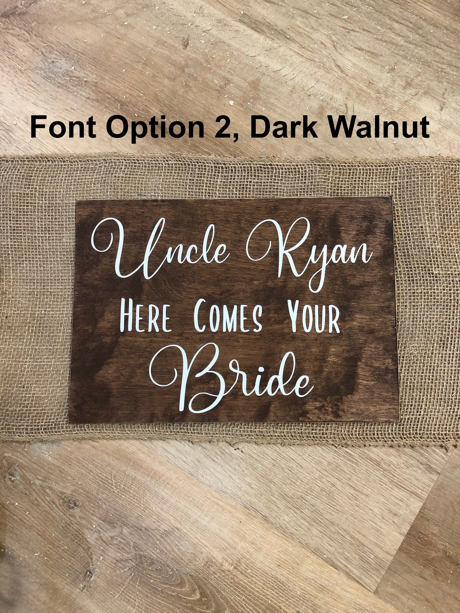 Wedding Sign uncle Here Comes Your Bride Customizable Ring Bearer Sign ...