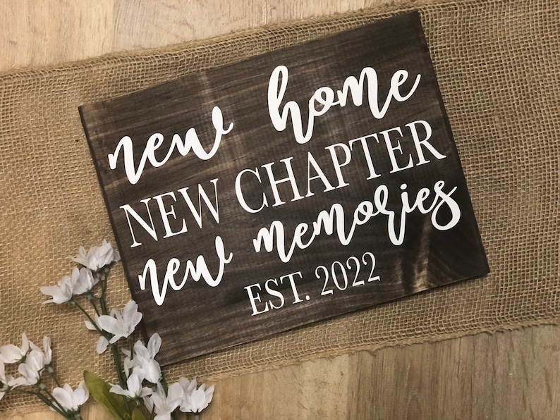 New Home House Warming Real Wood Sign new Home New - Etsy