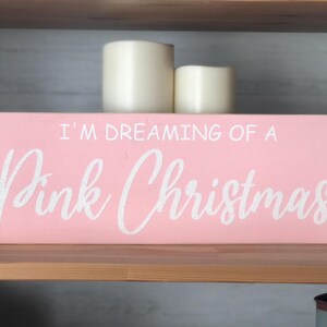 Pink Christmas Sign: Glitter Holiday Decor, Girly Xmas Gift - Etsy