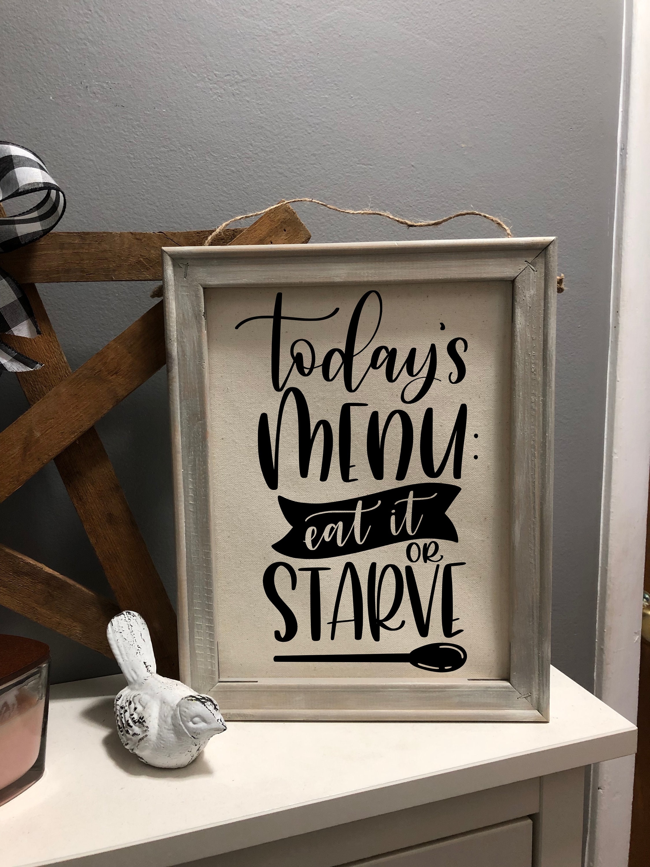 Funny Kitchen Sign today's Menu: Eat It or | Etsy