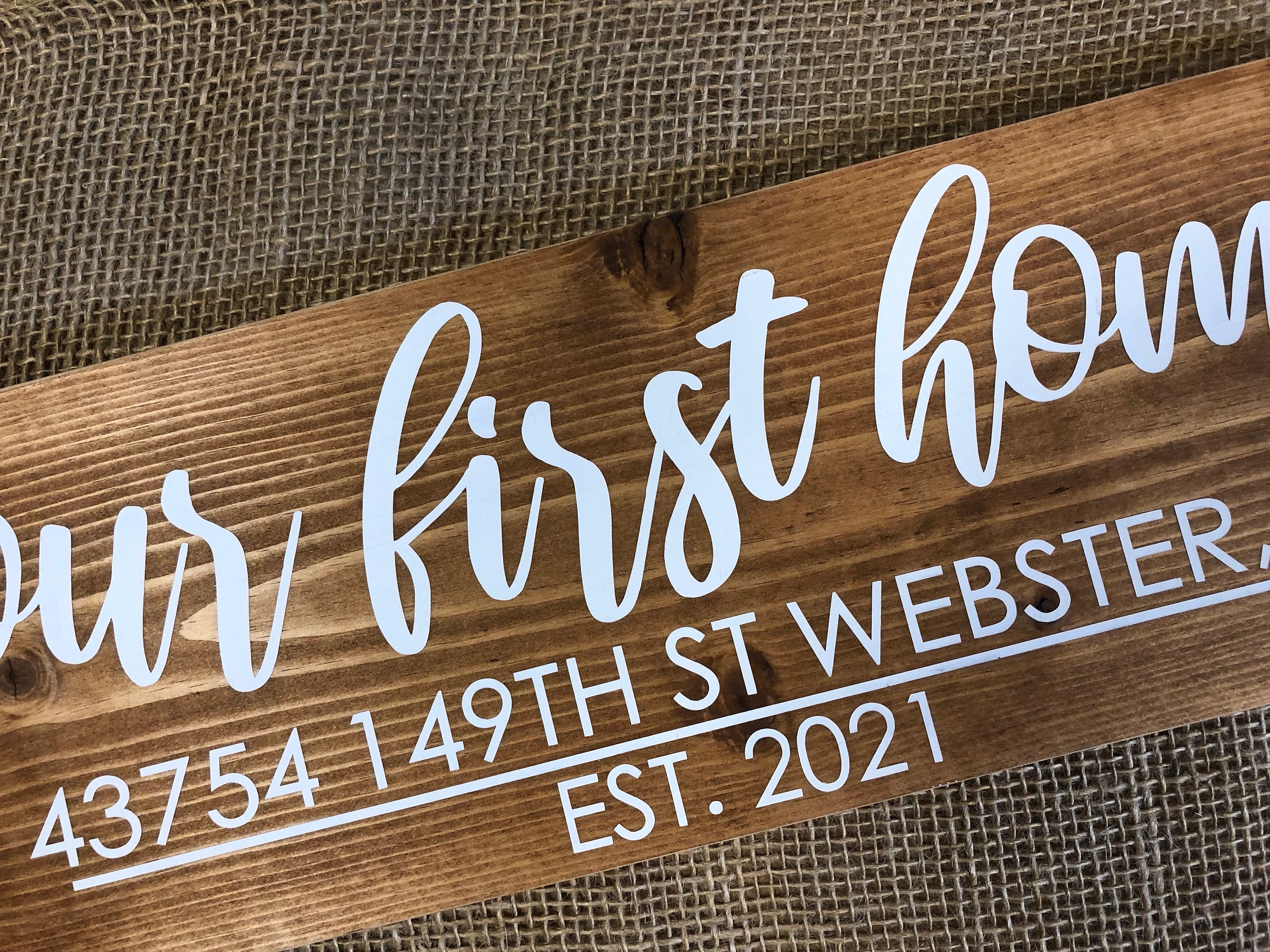 New Home Sign Our First Home With Address and | Etsy