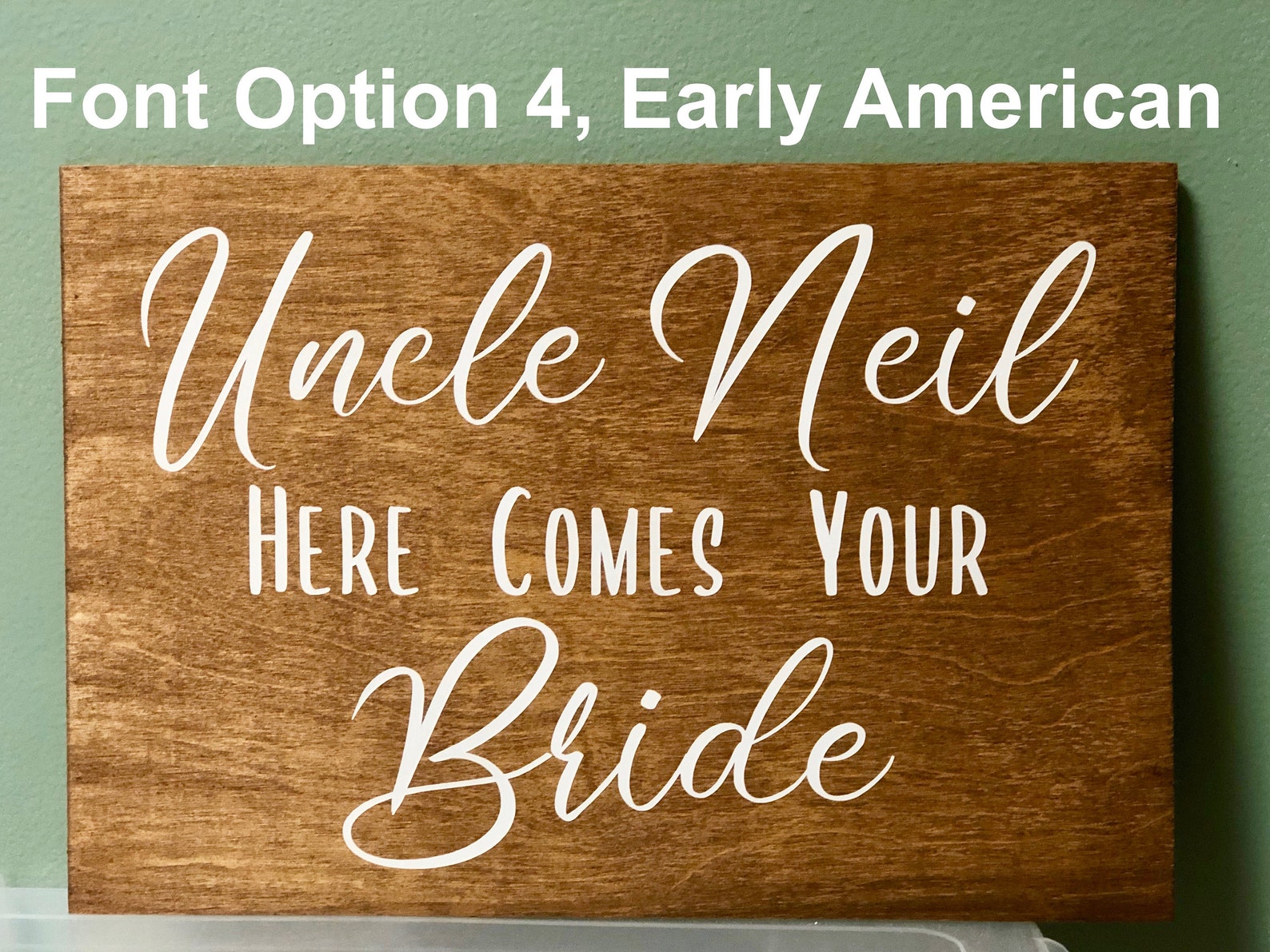Wedding Sign uncle Here Comes Your Bride Customizable Ring Bearer Sign ...