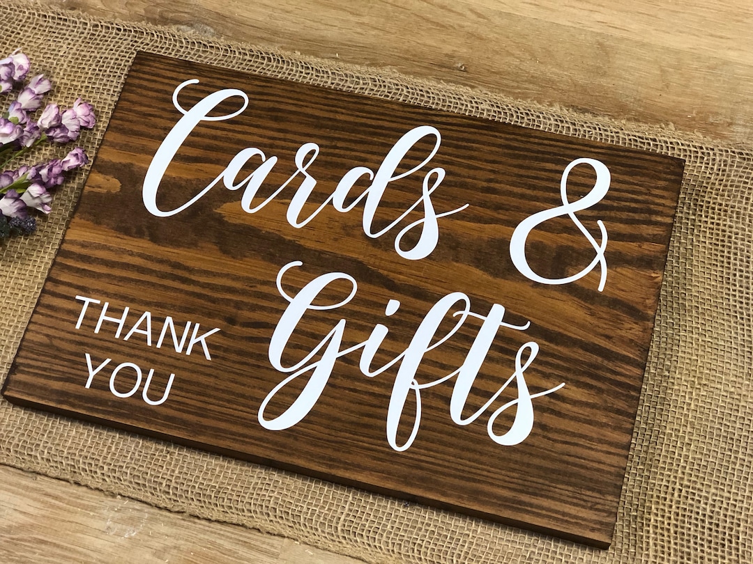 Wedding Real Wood Sign "cards & Gifts Thank You" Farm Country Rustic ...