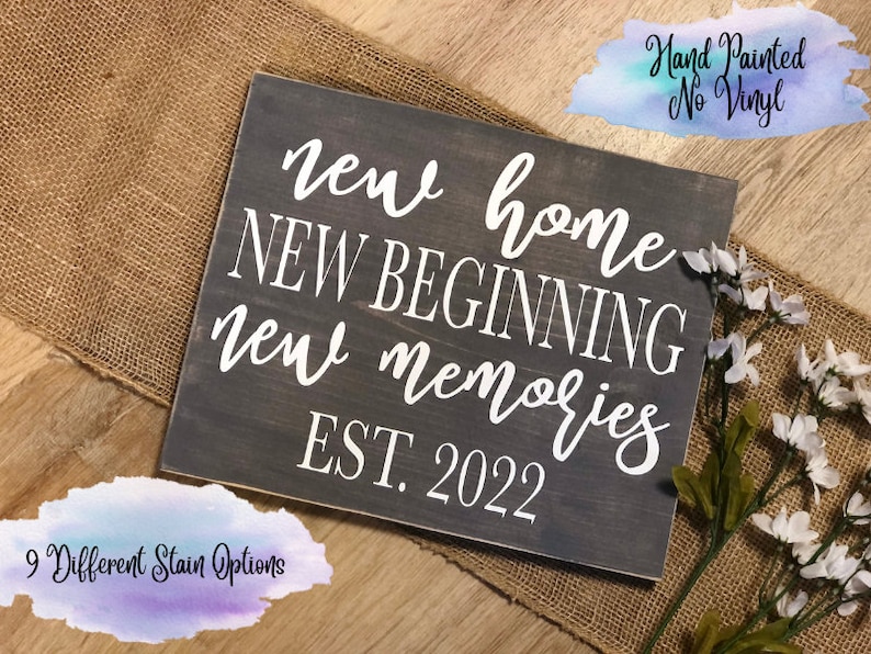 New Home House Warming Real Wood Sign new Home New - Etsy