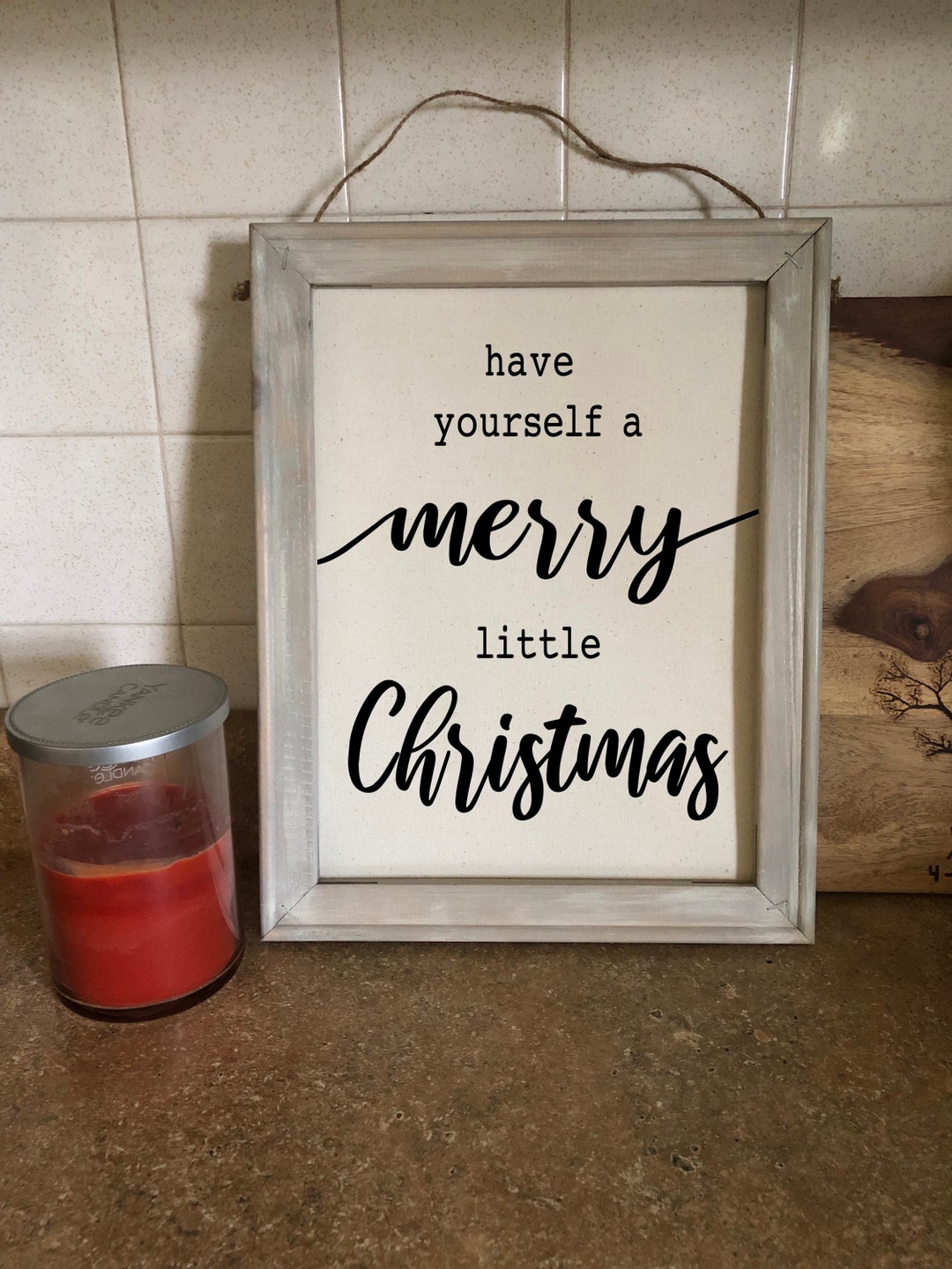 Framed Christmas Sign: Rustic Farmhouse Holiday Decor - Etsy